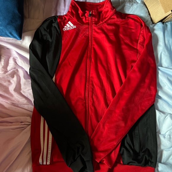 adidas | Jackets & Coats | Adidas Jacket Red Mens Medium | Poshmark